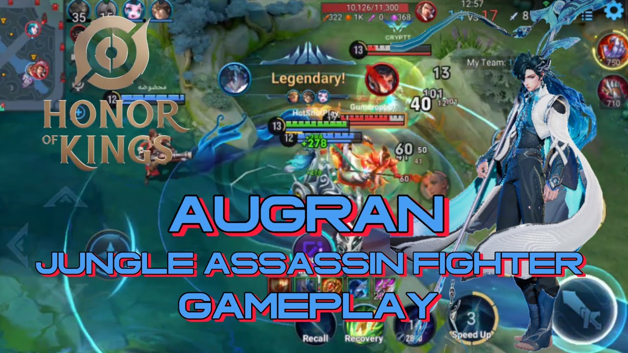 AUGRAN JUNGLE ASSASSIN FIGHTER GAMEPLAY HOK | HONOR OF KINGS - YouTube