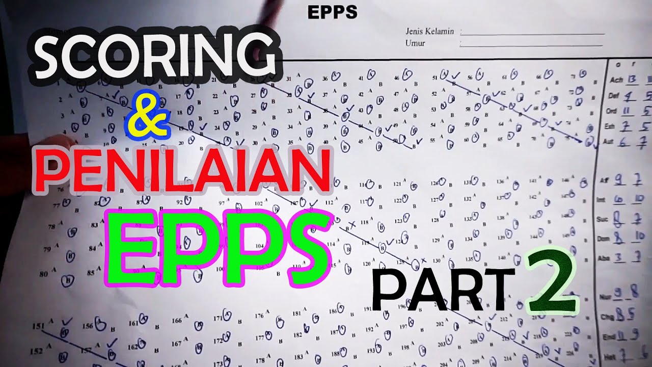 Scoring dan Penilaian EPPS Part 2 - YouTube