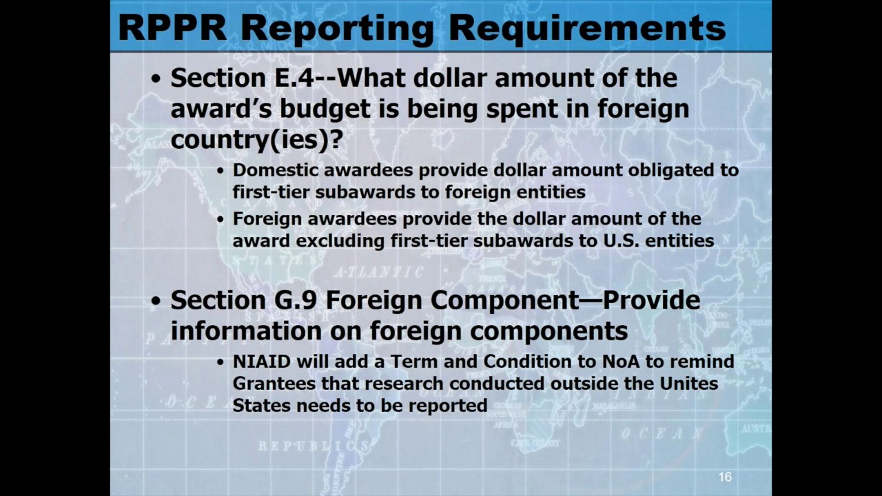 Two Reporting Requirements to Take Note of in the RPPR - YouTube