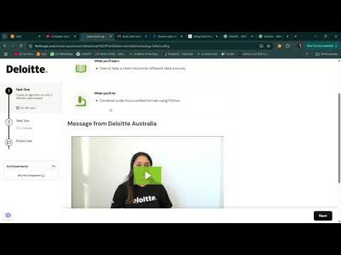 DELOITTE AUSTRALIA TECHNOLOGY VIRTUAL INTERNSHIP 2025 | TASK-1 ( CODING) completely explained ...