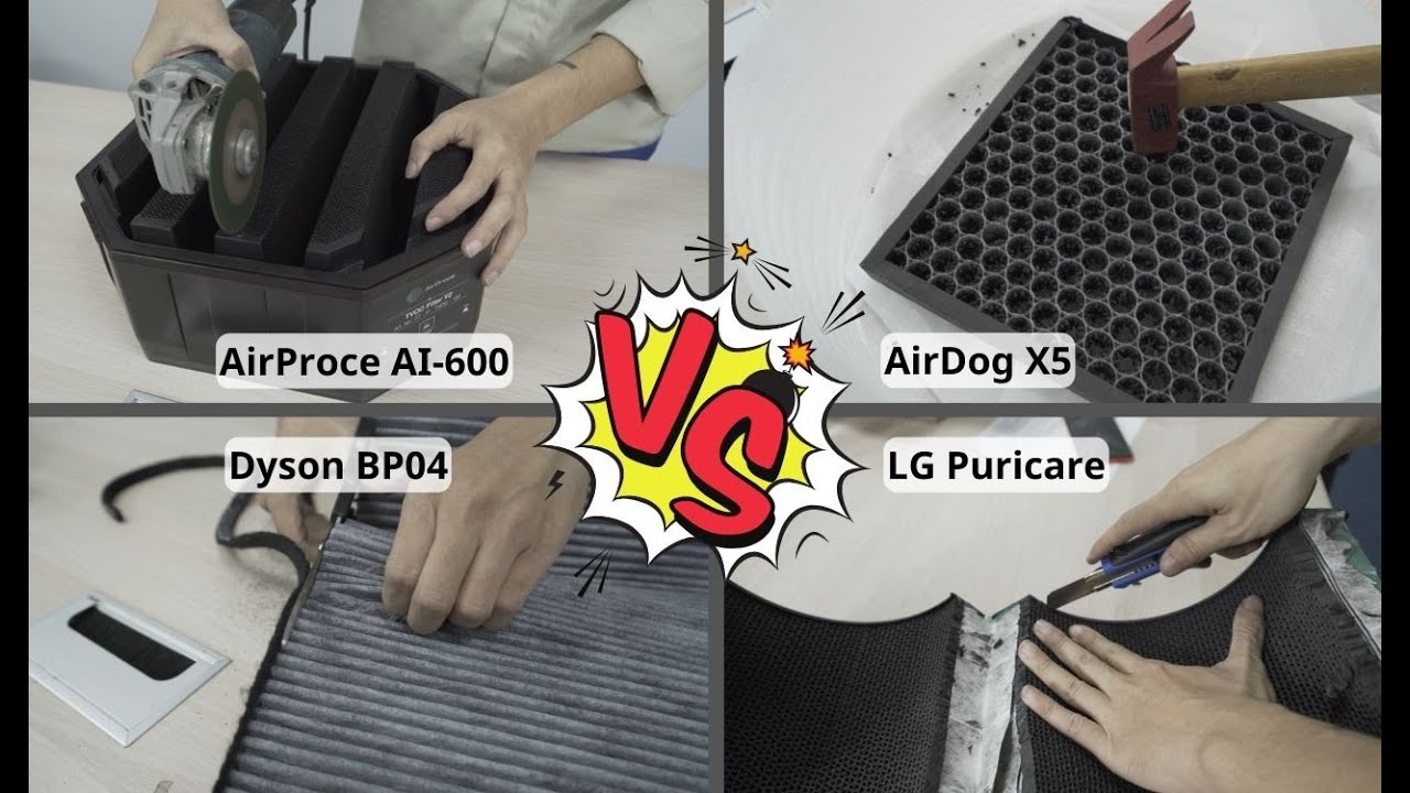 "ĐẠI CHIẾN" Máy lọc không khí: AirProce AI-600; Dyson BP04; LG Puricare ...