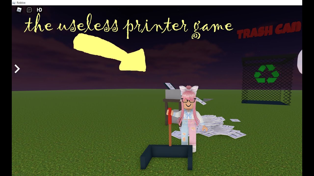 This is the Pointless printer game :D (this is an old file of me playing it) - YouTube