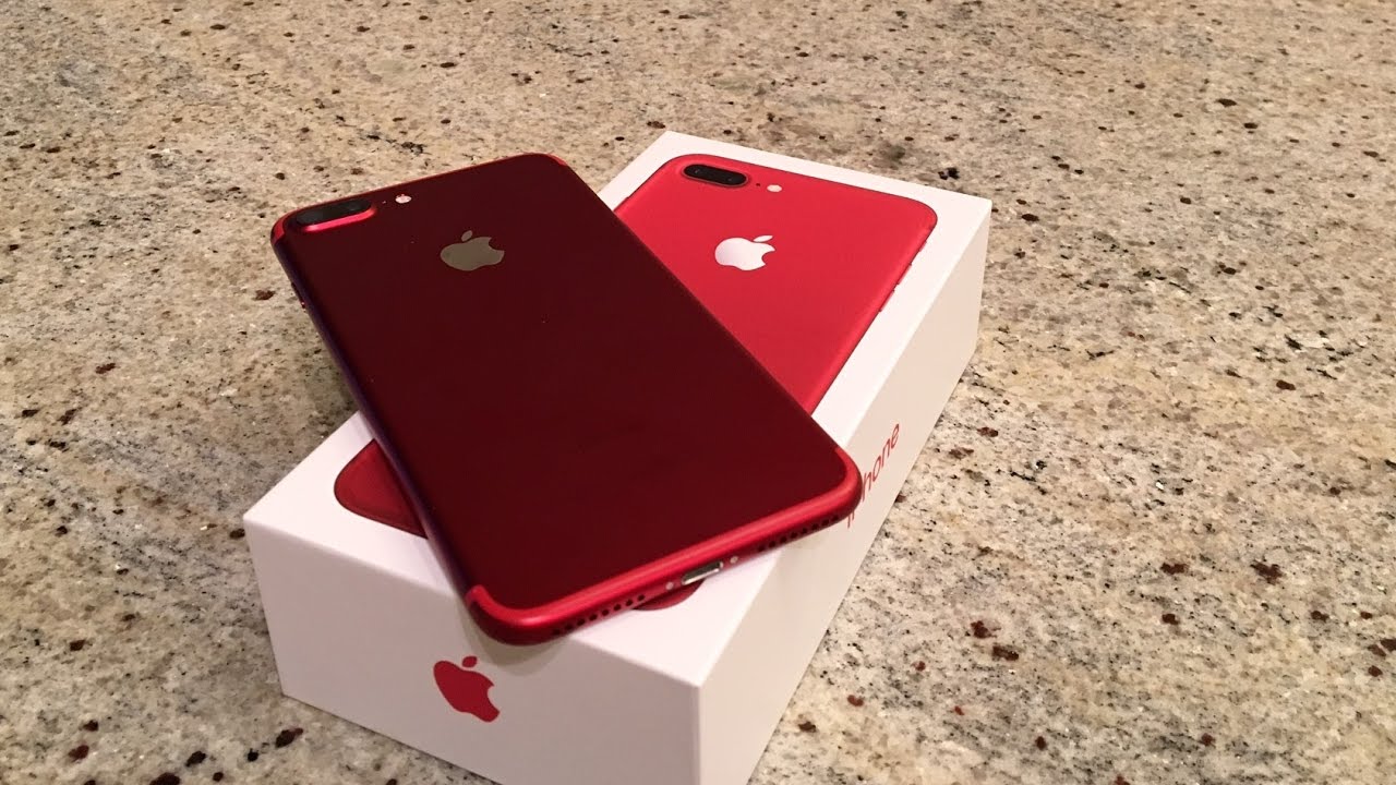 New Red iPhone7 Plus Unboxing - YouTube