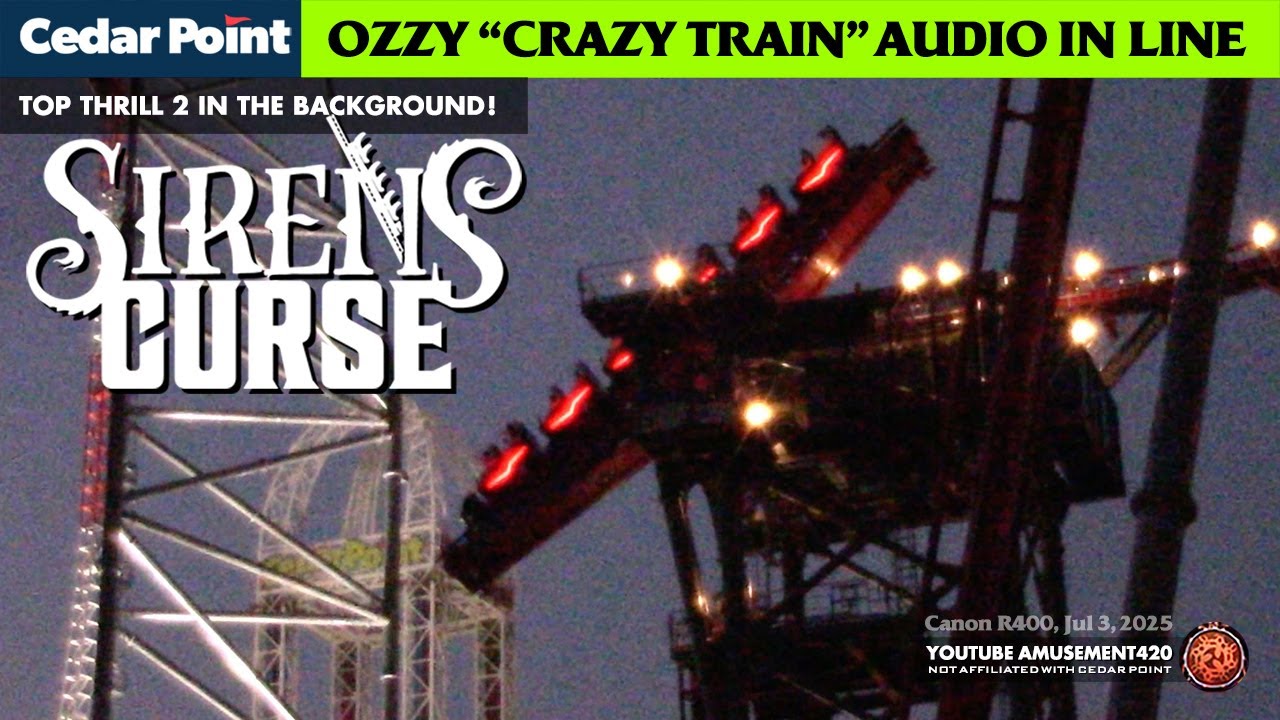 OZZY OSBOURNE “CRAZY TRAIN” SIREN’S CURSE TILT COASTER Cedar Point 2025 ...