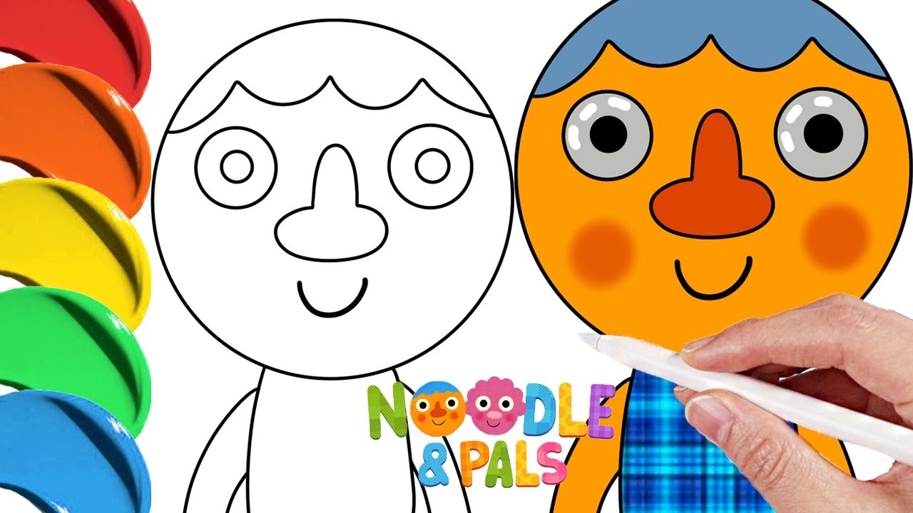 How To Draw Super Simple Songs Noodle / easy drawing, coloring - YouTube