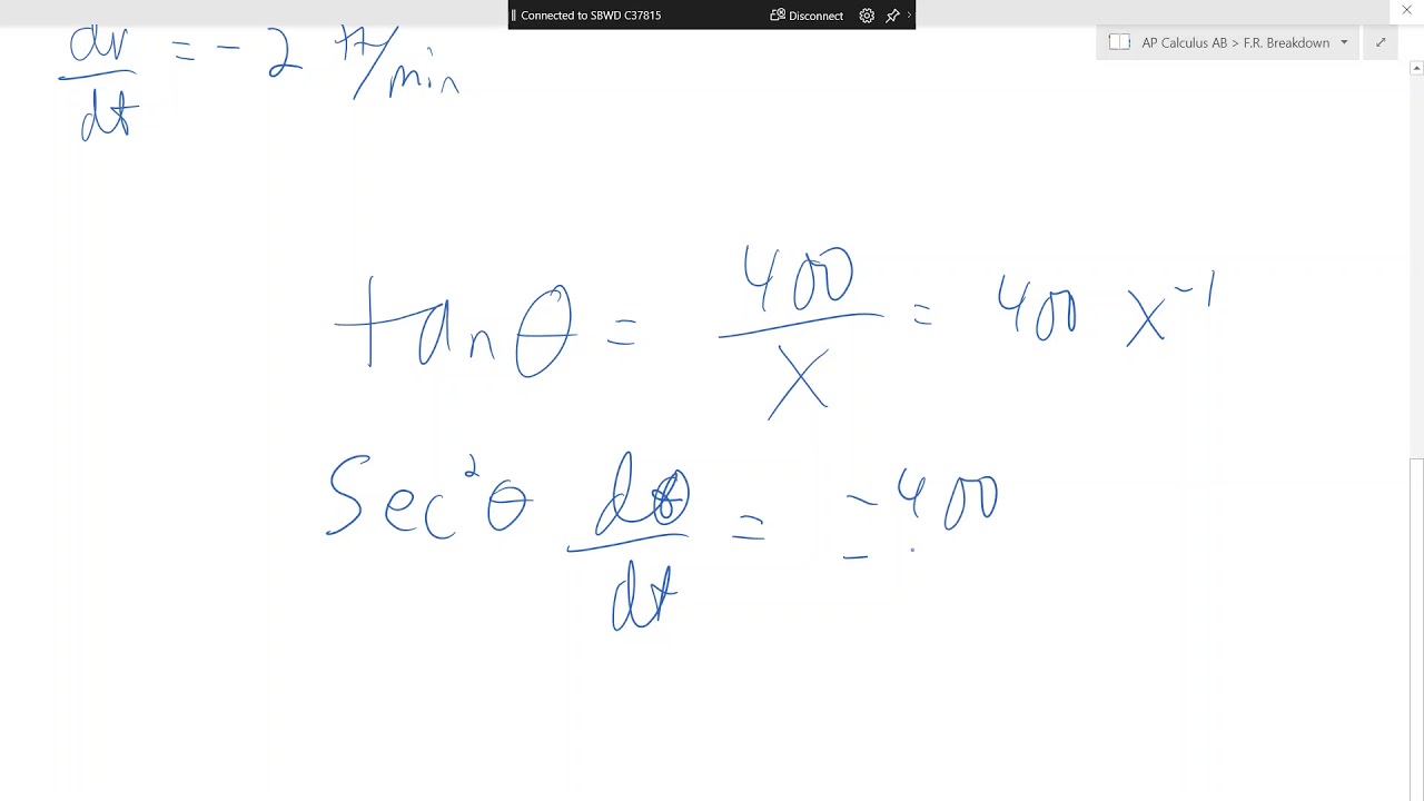Related Rates Shadows - YouTube
