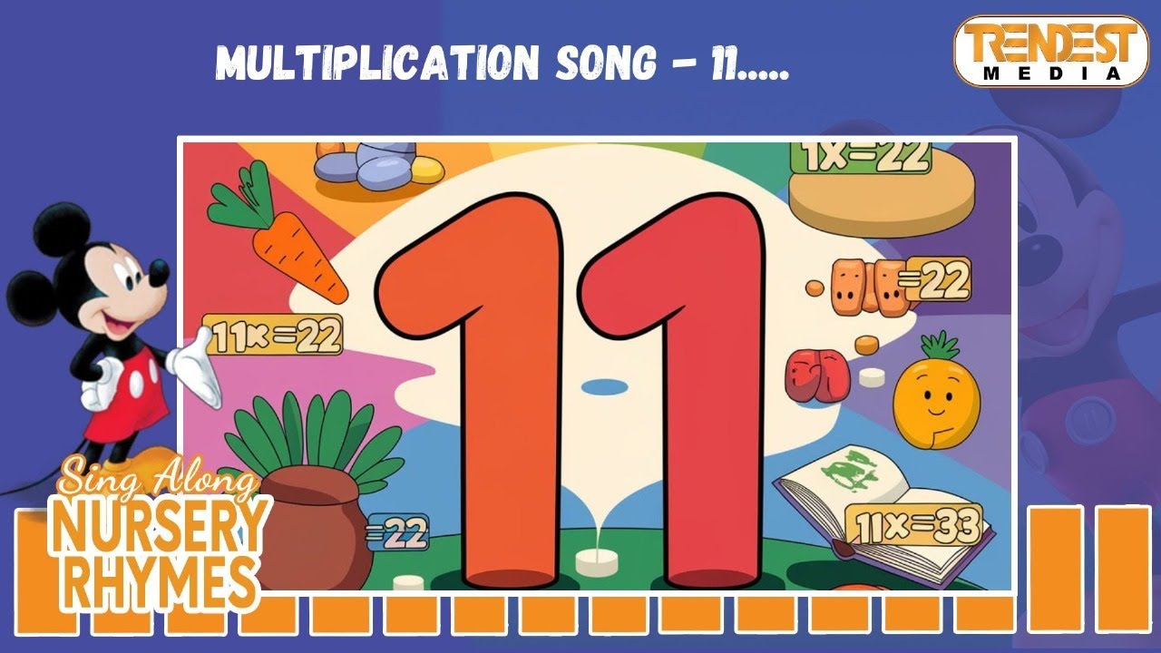 ELEVEN - Multiplication Song for the Number 11 | Sing Along | Nursery ...