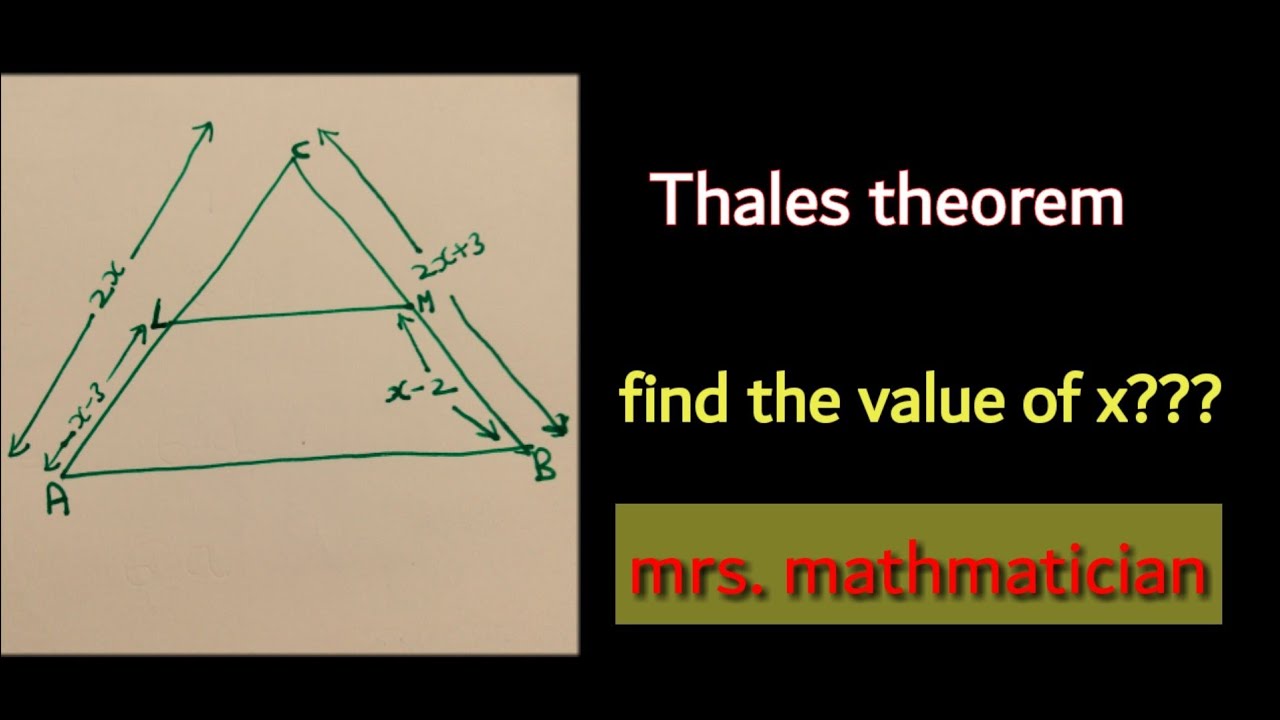 Find the value of x ?? || Thales theorem || triangles || class 10 - YouTube