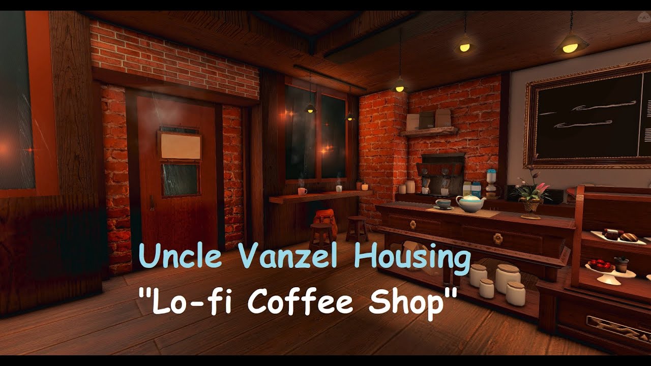 FFXIV Housing | Showcase | "Rainy Lo-fi Coffee Shop" - YouTube