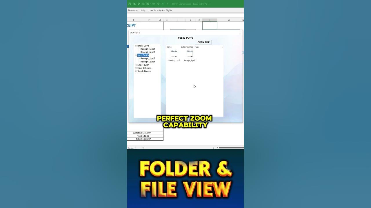 Add ANY PDF in Seconds to Your Excel Userform! - YouTube