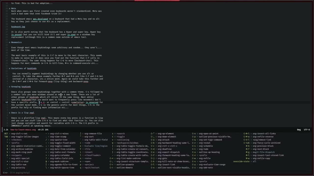 How to learn emacs (not a tutorial) - YouTube