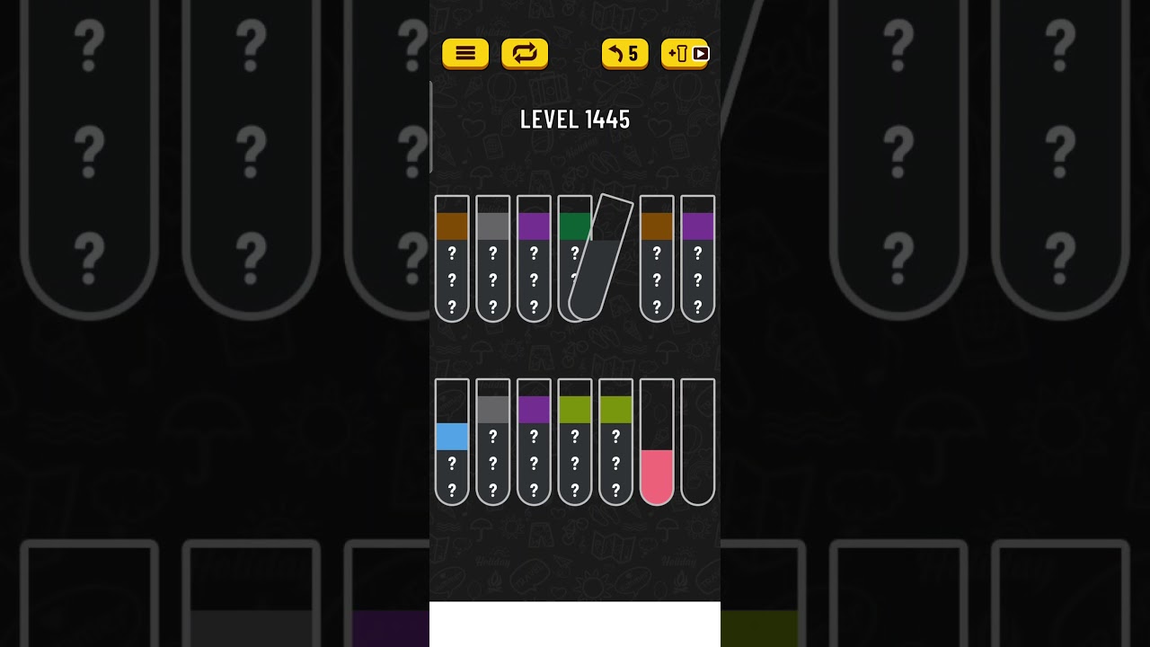 Water sort puzzle level 1445 - YouTube