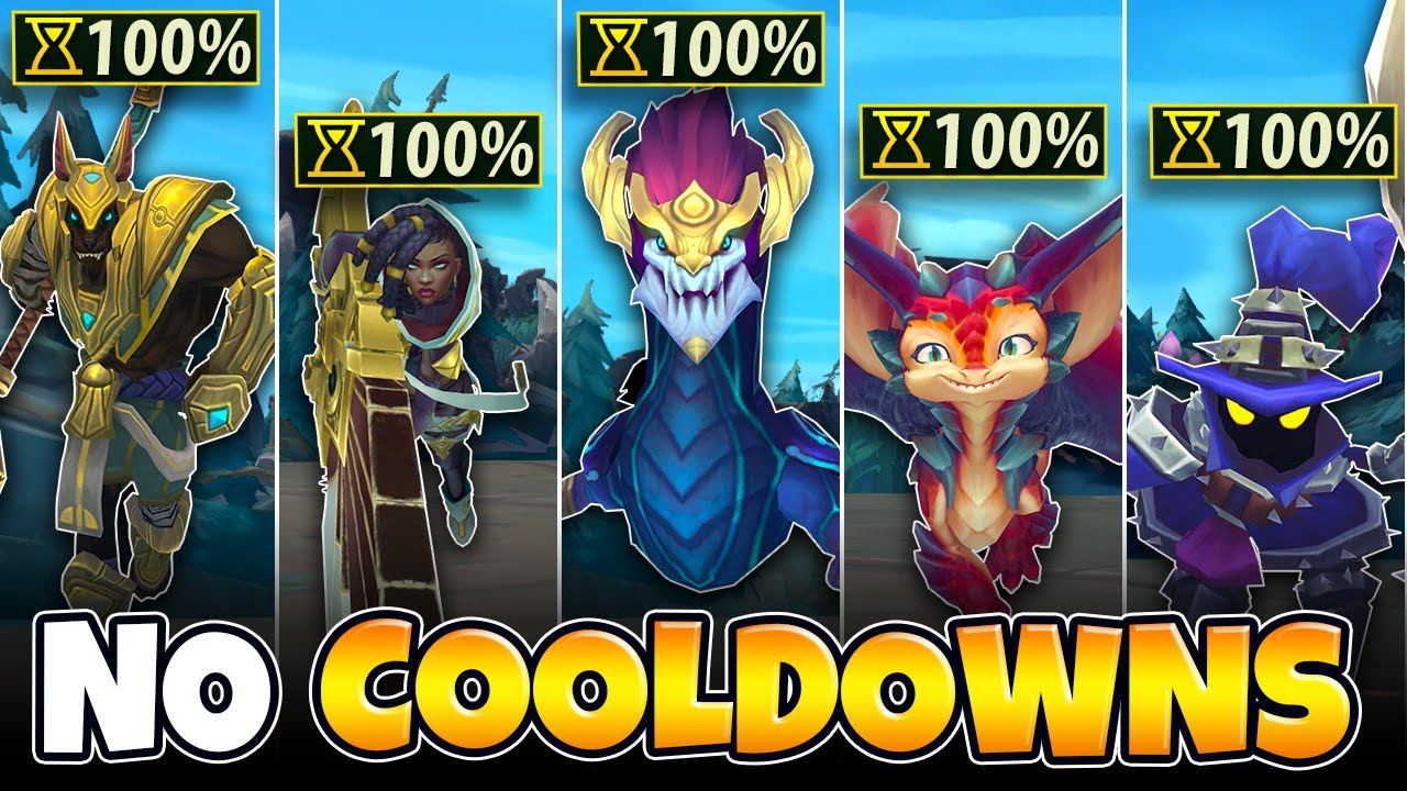 WE PLAYED 5 INFINITELY STACKING CHAMPS AND DISABLED ALL COOLDOWNS (SO ...