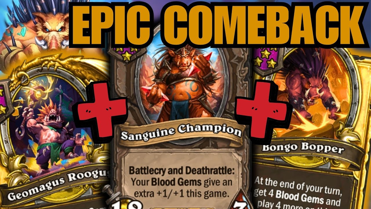 1HP? NO PROBLEM! TIER7 Sanguine Champion, Bongo Bopper and Geomagus ...