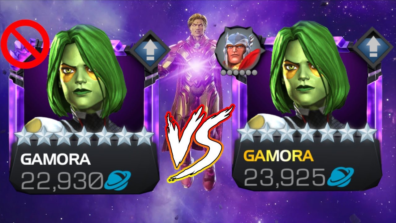 7 Star Gamora - No Relic vs Relic | Double Aptitude Super Fury Potency ...