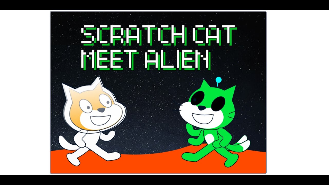 Scracth cat meet alien - YouTube