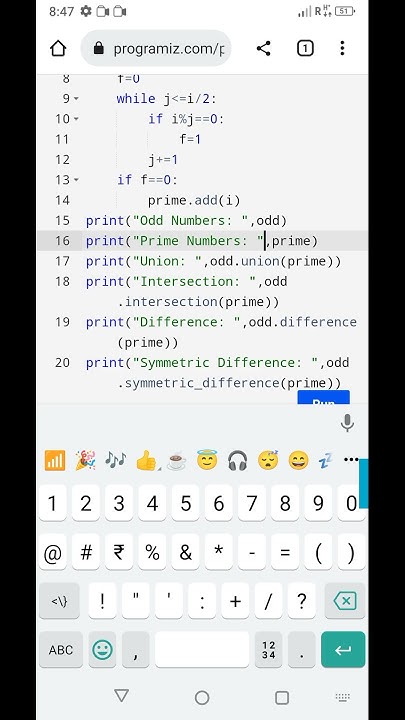 12th computer science practical program 4 union, intersection, difference and symmetric ...