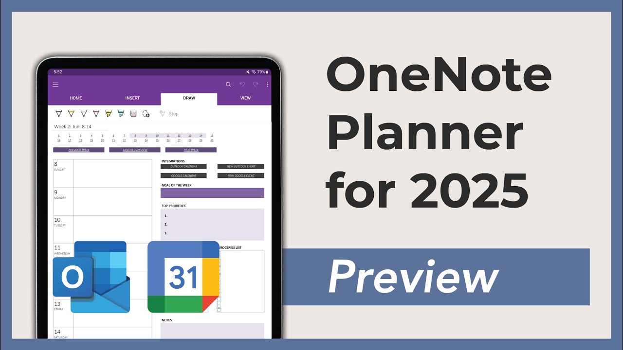 Lightweight OneNote Planner 2025 | PREVIEW - YouTube