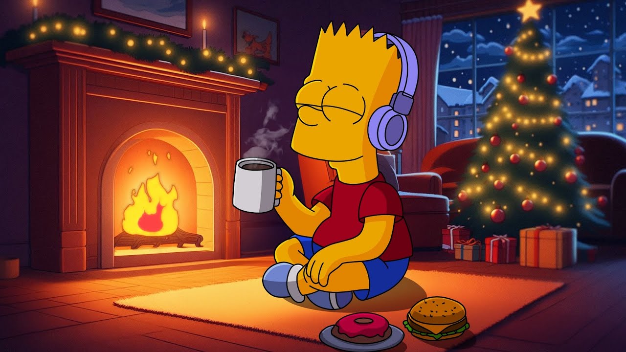 Cozy Fireplace Lofi 🎅🎄 Lofi Hip Hop ~ Calm Winter/ Christmas Beats ...