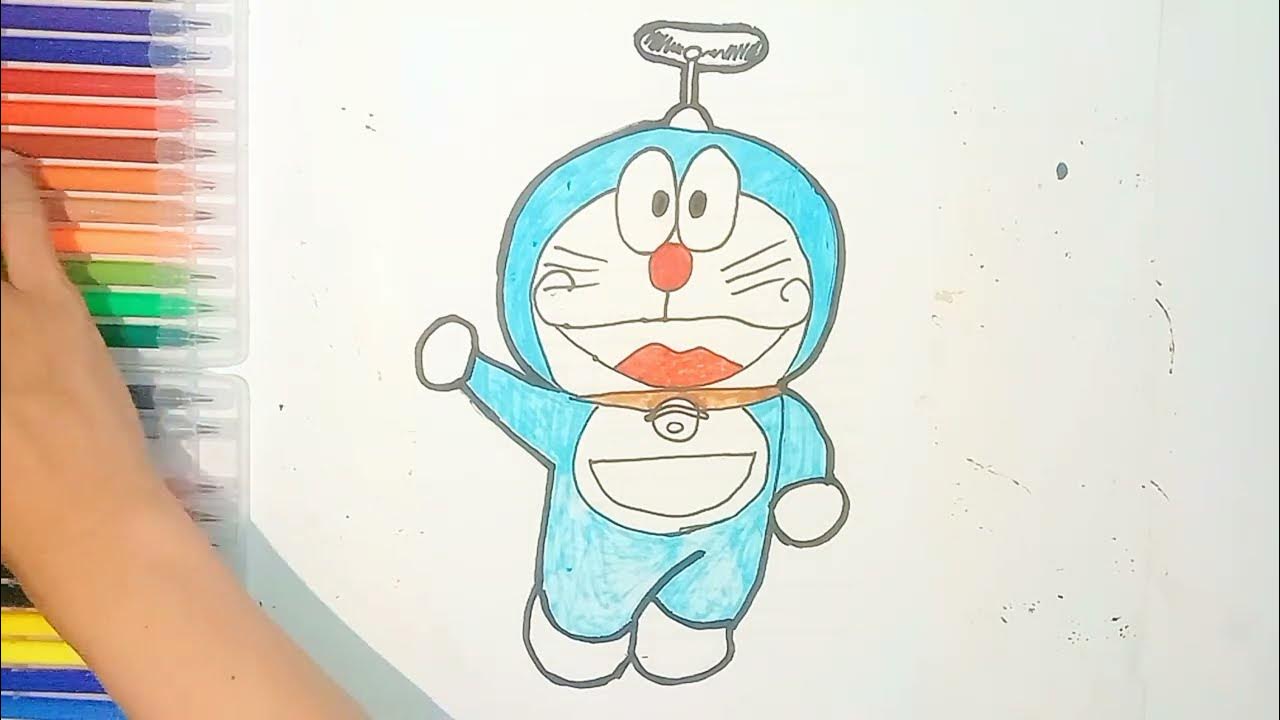 Cara Menggambar dan Mewarnai Doraemon Sahabat Nobita | How To Draw ...