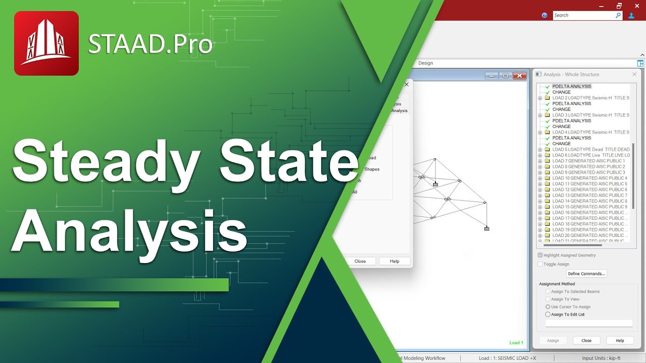 Steady State Analysis in STAAD.Pro - YouTube