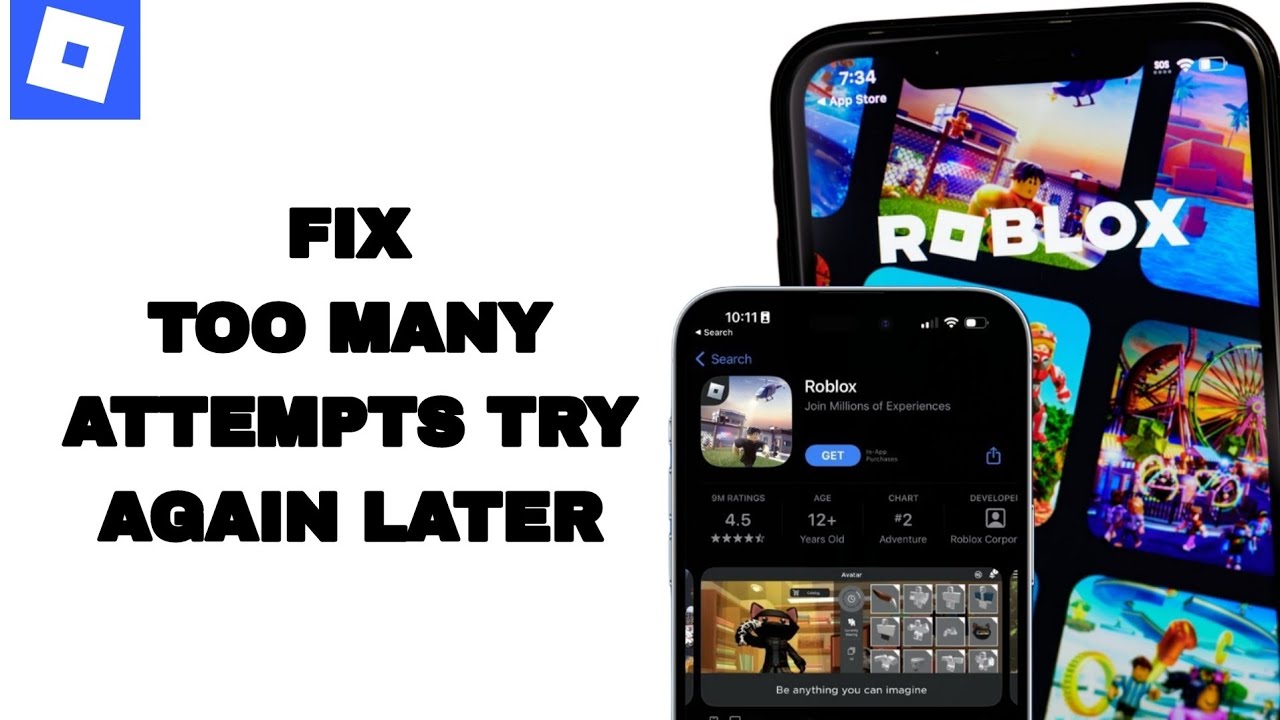 How To Fix And Solve Too Many Attempts Try Again Later On Roblox App ...