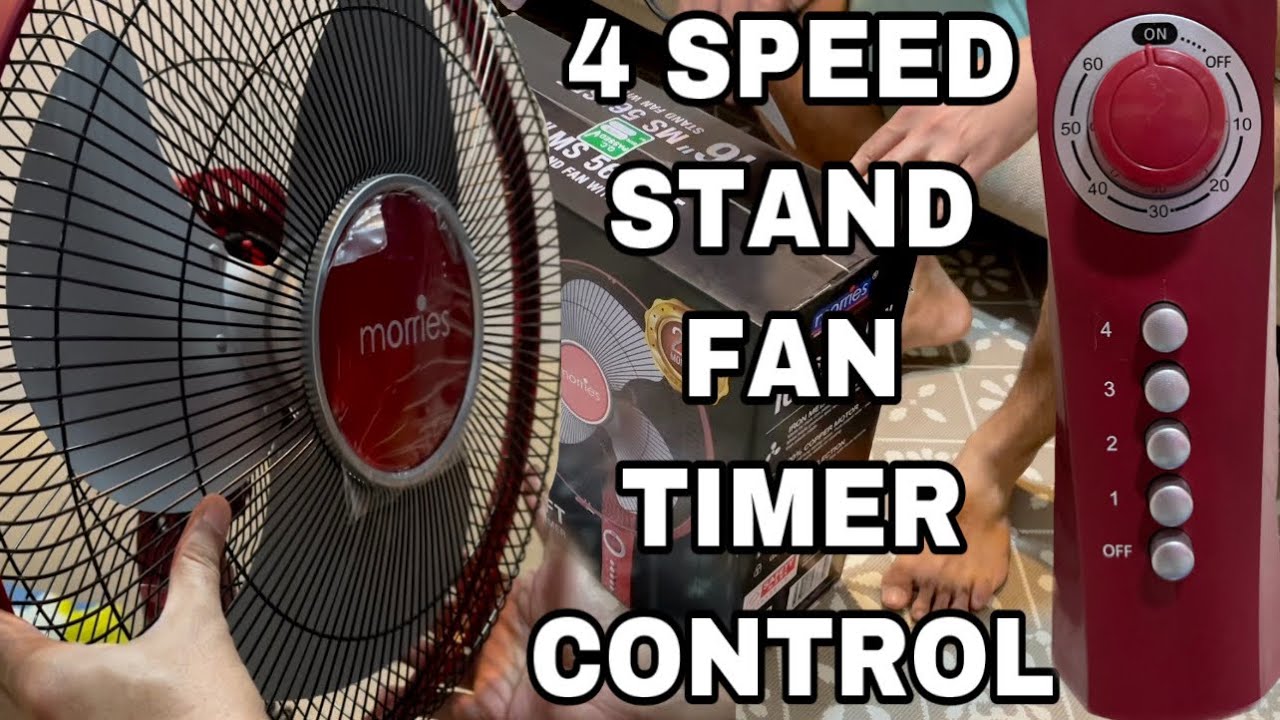 4 SPEED STAND FAN WITH TIMER installation and unboxing/ Step by Step ...