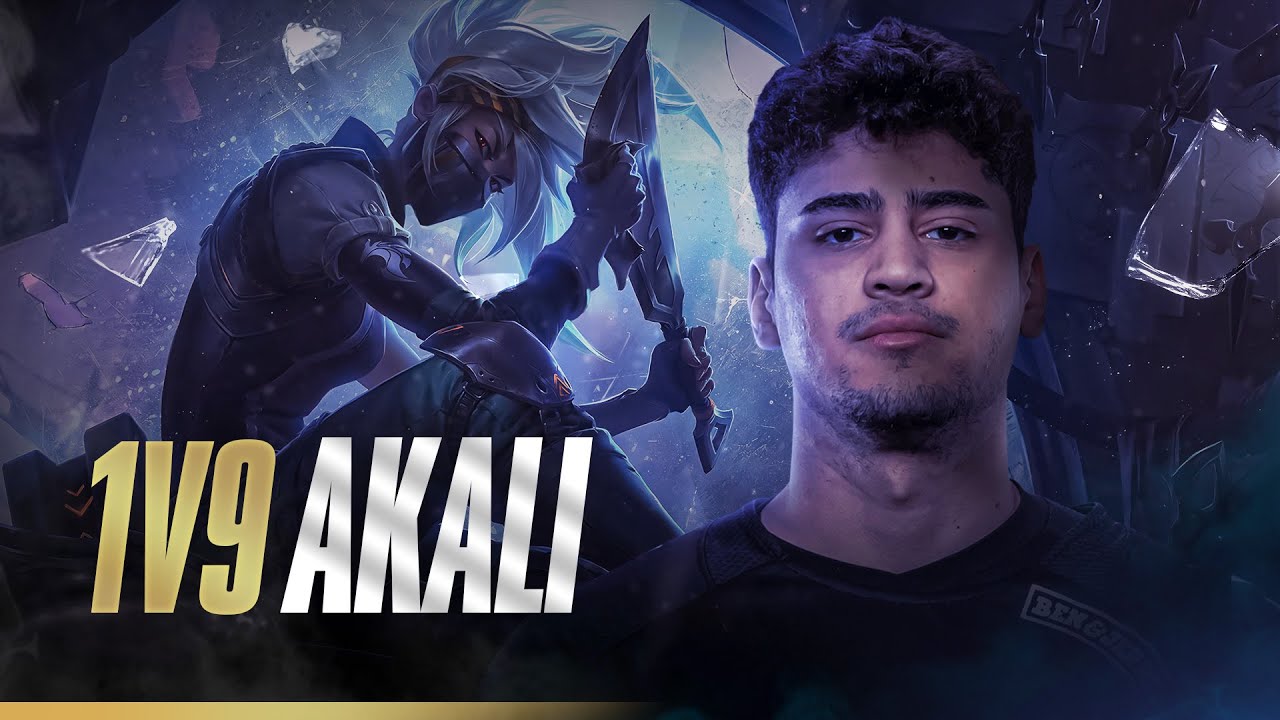 1v9 with AKALI! #leagueoflegends #naaknako #toplane - YouTube