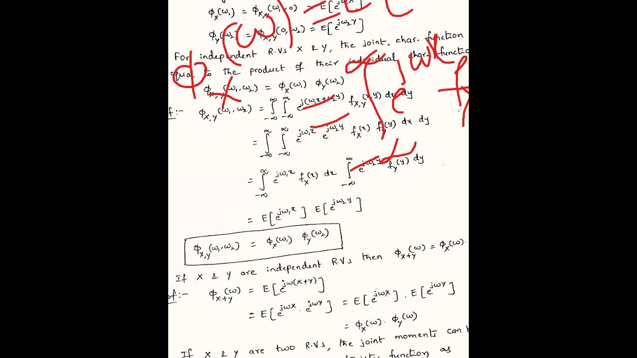 RVSP Lecture 33 Joint characteristic function and its properties, Joint moment generating ...