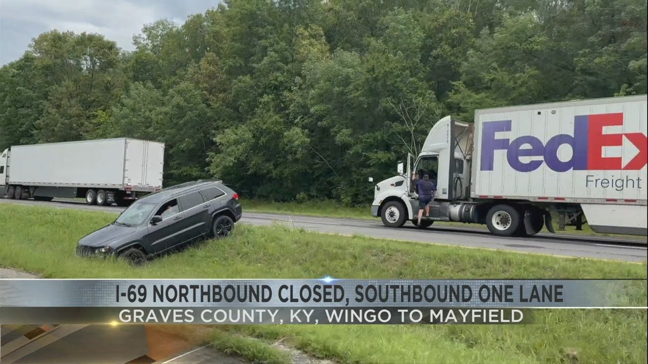 Flooding closes part of I-69 in Graves County, Kentucky - YouTube