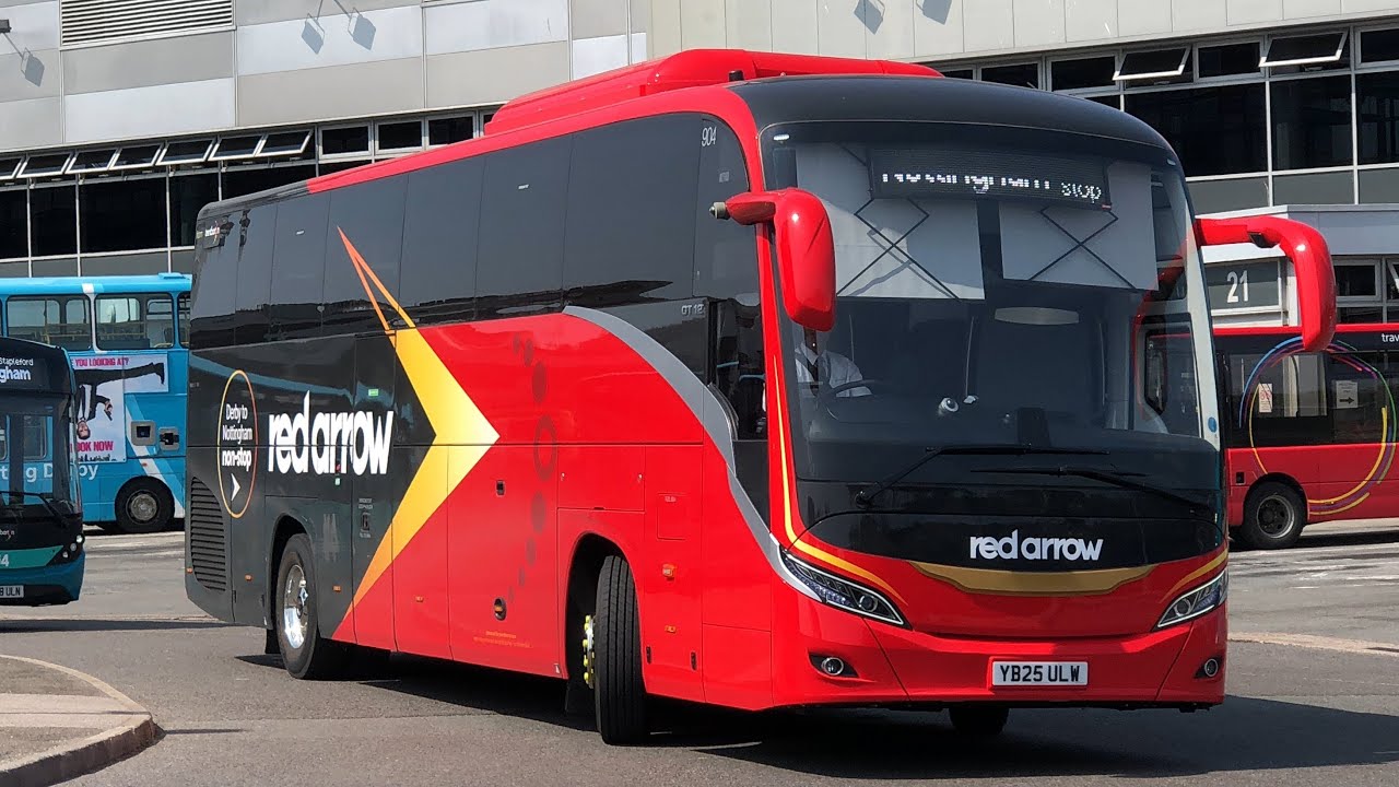 Trentbarton bus 904/YB25 ULW on the Red Arrow to Derby - YouTube