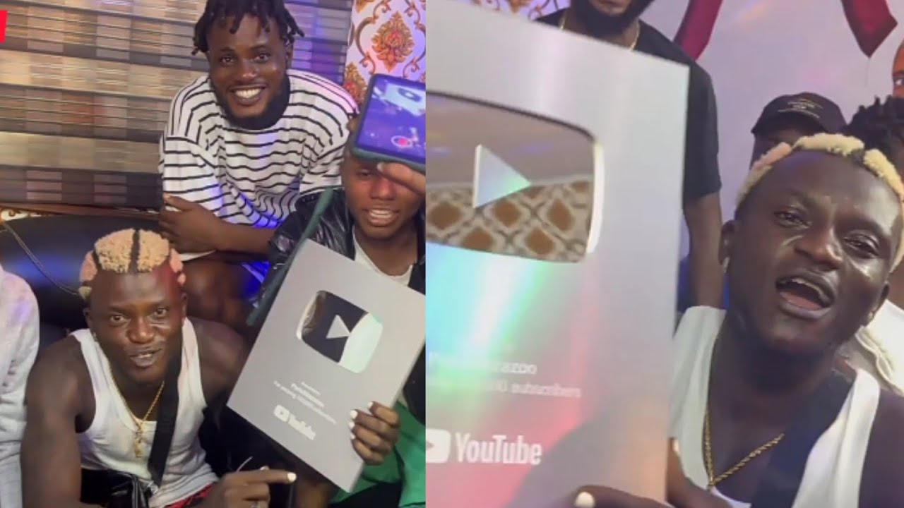 watch how portable zazu zeh celebrate YouTube first award with his crew ...