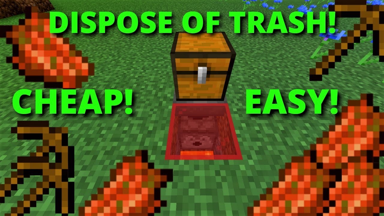 EASY & CHEAP 1.20 TRASH CAN TUTORIAL in Minecraft Bedrock and Java (MCPE/Xbox/PS4/Switch ...