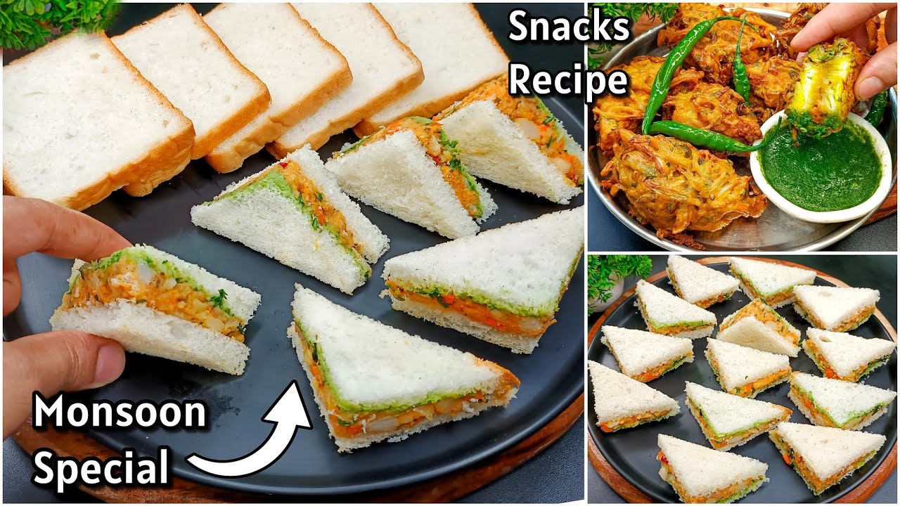5 Minutes Snacks Recipes | Pizza Bread Pakora Recipe | Evening Snacks ...