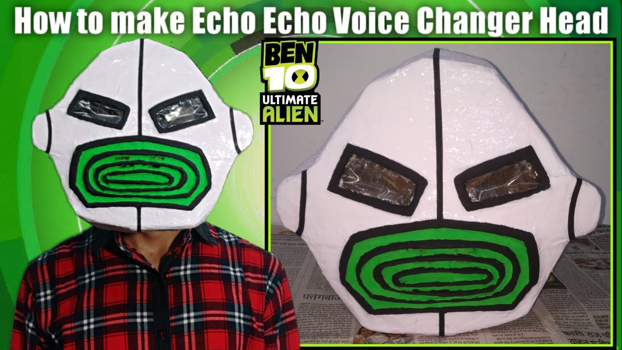 How to make Ben 10 Ultimate alien echo echo Voice Changer Head From Cardboard, Bottle and Paper ...