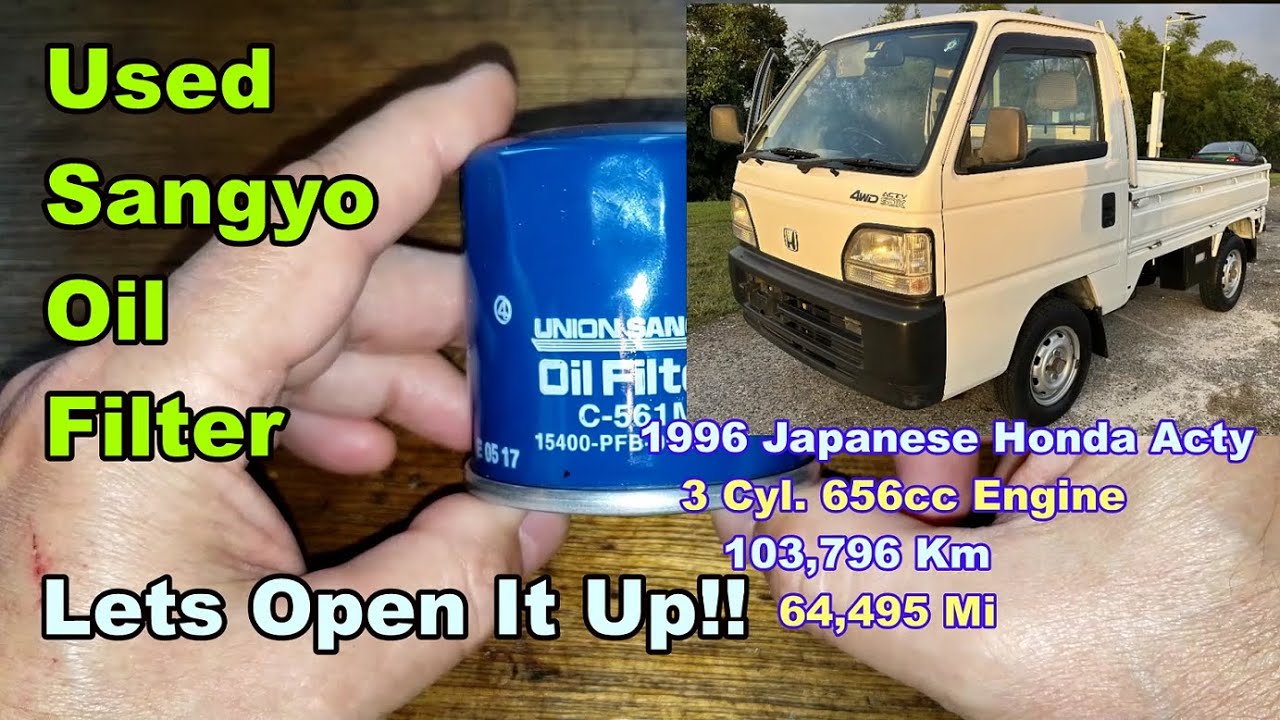UNION SANGYO Oil Filter C-561M Cut Open, Used Union Sangyo C-561M Oil ...