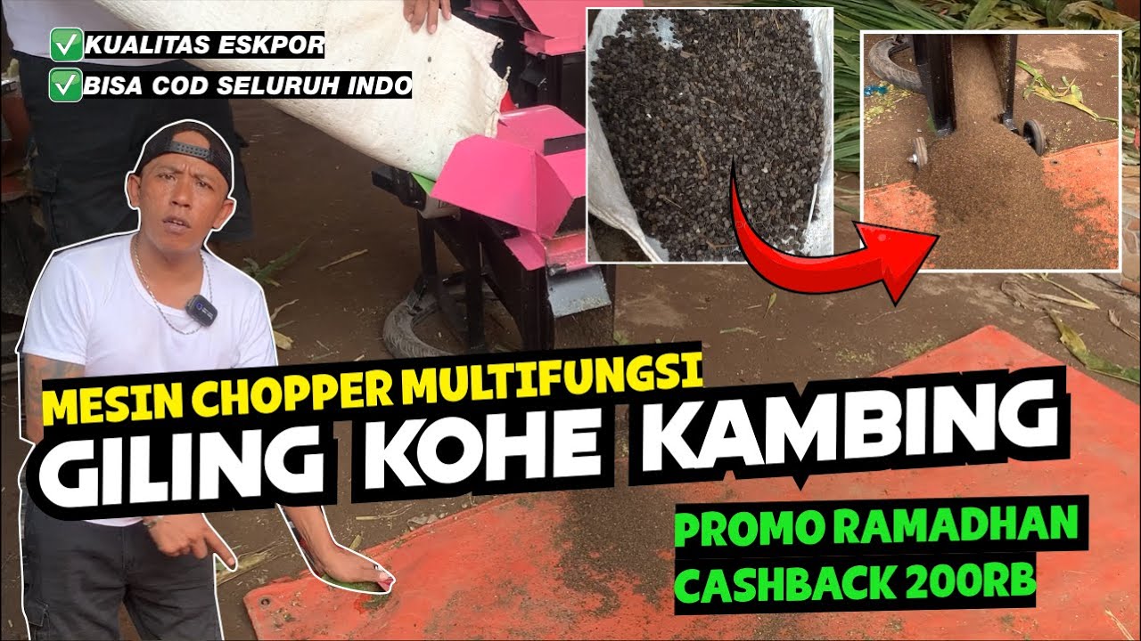 GILING KOHE / SRINTIL KAMBING Menggunakan CHOPPER MULTIFUNGSI TERMURAH ...