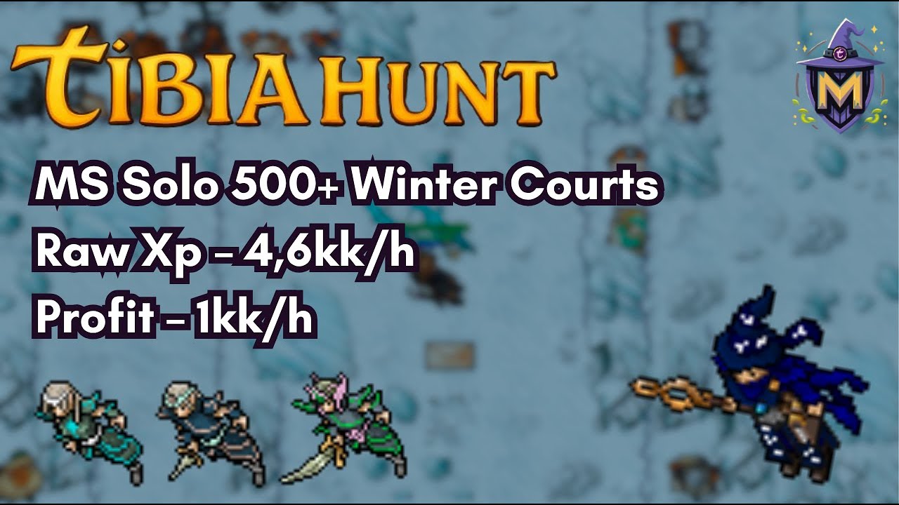 Tibia Hunt - MS 500+ Solo Winter Court (Elfo de Gelo) - 4,6kk/h Raw ...