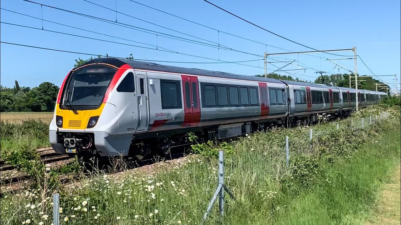 Brand New Greater Anglia Class 720511 Accelerates past Church Lane on ...