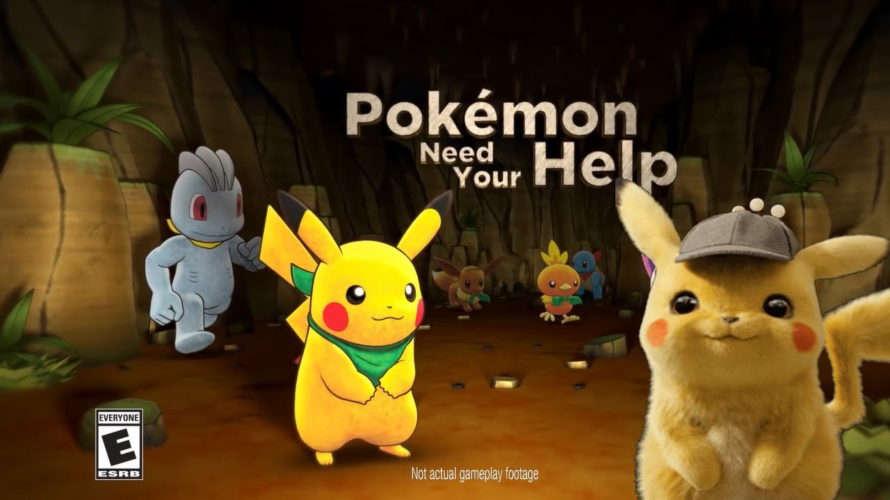 Pokemon Mystery Dungeon Rescue Team DX trailer BUT detective Pikachu ...