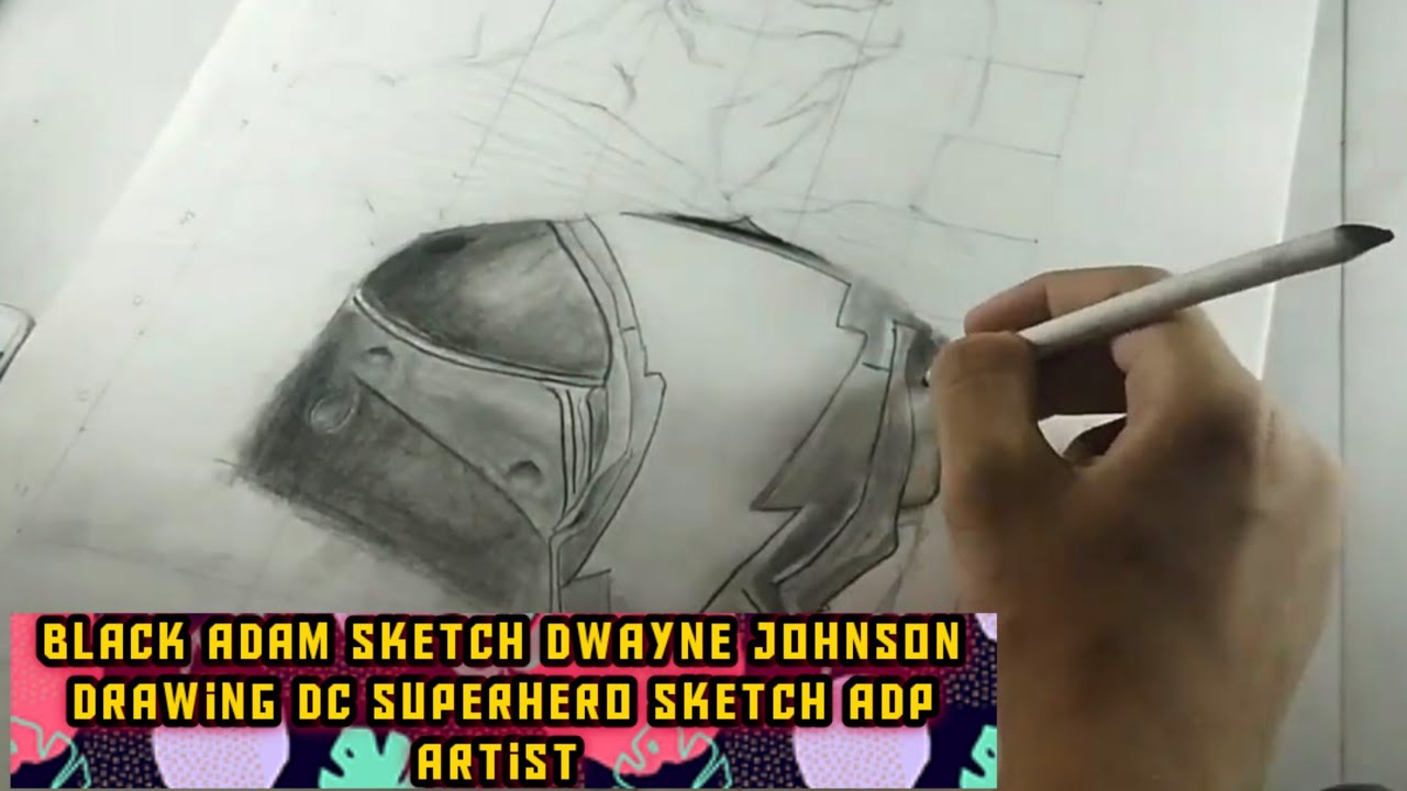 Black Adam Sketch | Rock Sketch | Dwayne Johnson Drawing | ADP Artist ...