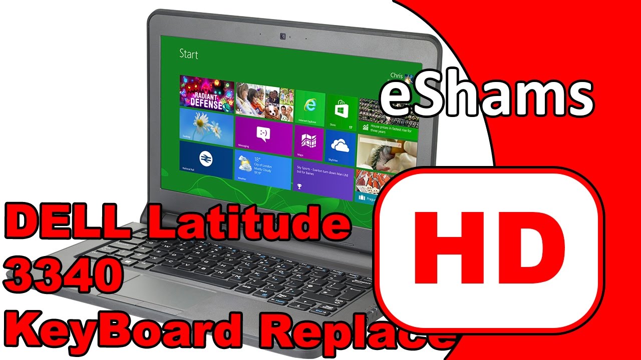 Dell Latitude 3340 Keyboard Replacement 4K - YouTube