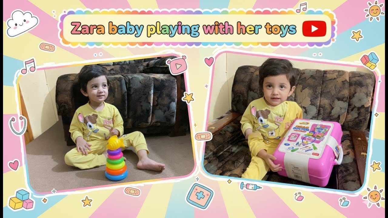 Zara Baby Playing with Her New Toys 💕 | Colorful Rings & Doctor Set Fun ...