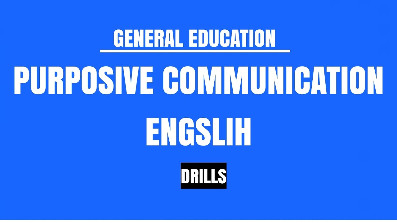 General Education | English Drills - YouTube