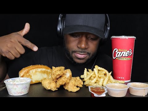 ASMR THE BOX COMBO FROM RAISNG CANES MUKBANG (NO TALKING) TCASMR - YouTube