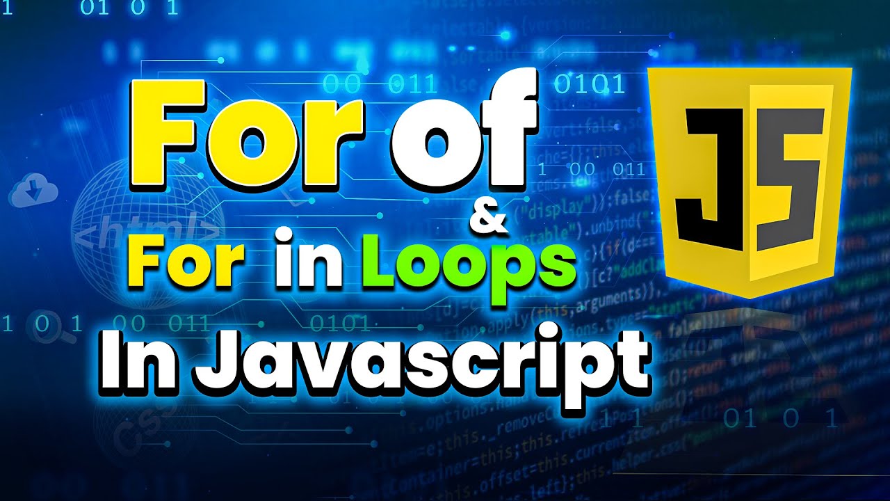 #17 For of and For in loops in JavaScript - YouTube