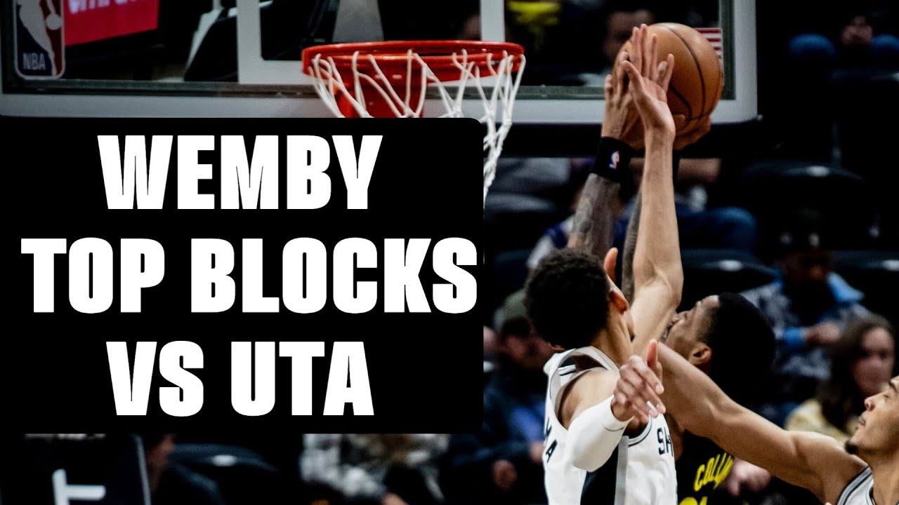 Victor Wembanyama TOP BLOCKS vs Utah Jazz | 3.27.2024 - YouTube