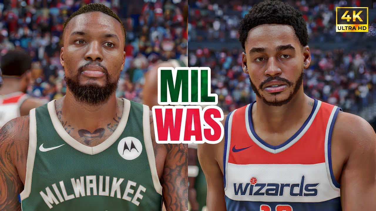 BUCKS vs WIZARDS (PS5) - NBA 2K24 [4K UHD] - YouTube