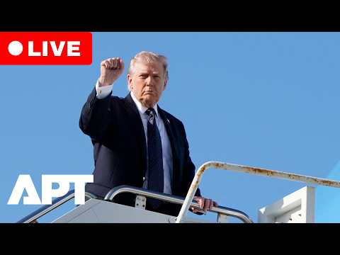В прямом эфире: Дональд Трамп садится на борт президентского самолета и отправляется на саммит с ...
