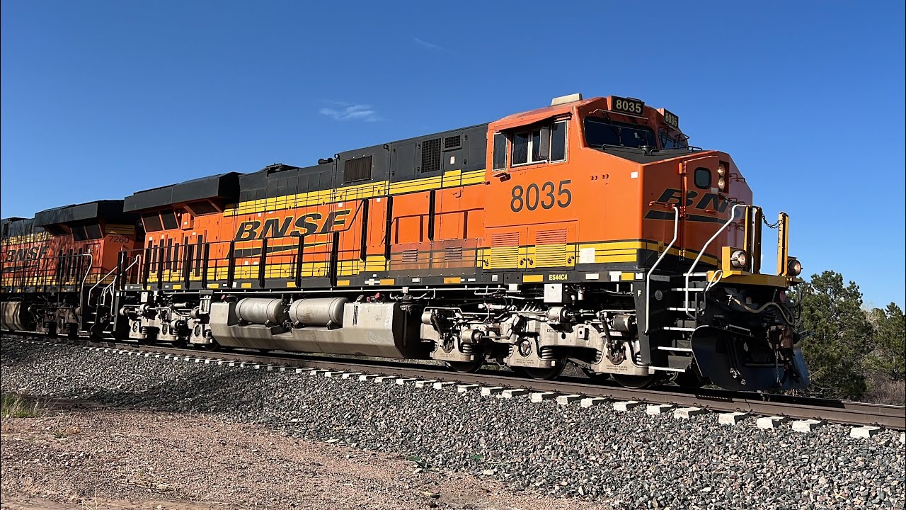 BNSF 8035 Leads PSR Intermodal/Manifest Q-SPOALT6-02A - YouTube